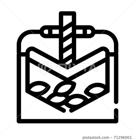 press equipment line icon vector symbol... - Stock Illustration ...