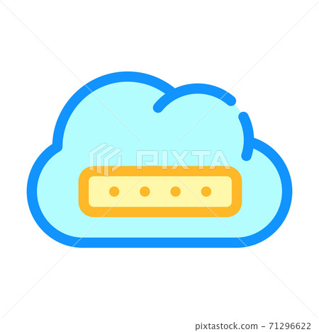 memory cloud storage color icon vector... - Stock Illustration ...