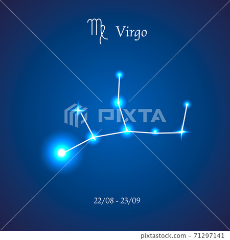 Zodiac constellation. Virgo. The Maiden. - Stock Illustration [71297141 ...