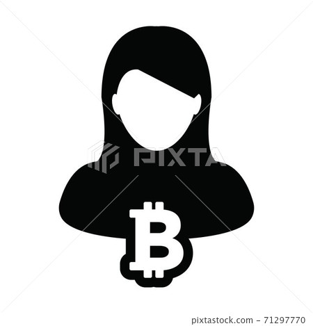 Avatar icon vector bitcoin blockchain... - Stock Illustration [71297770 ...