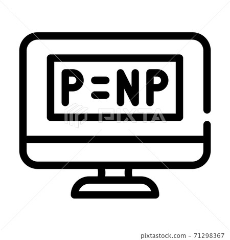 P vs NP unsolved problem in computer science... - Stock Illustration ...