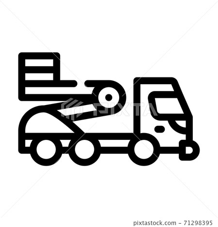 cherry picker line icon vector isolated... - Stock Illustration ...