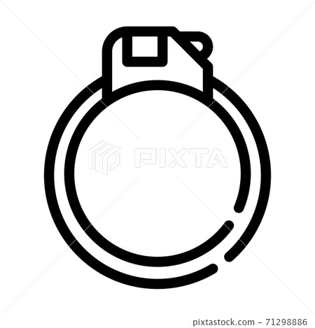circometer measuring equipment line icon vector... - Stock Illustration ...