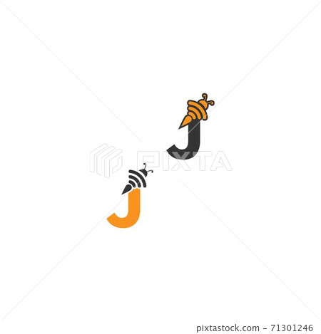Letter J bee icon creative design logo - Stock Illustration [71301246 ...