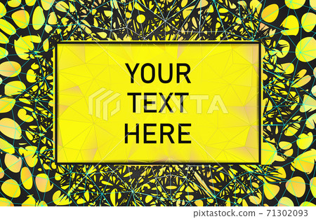 Abstract complex element frame on yellow color... - Stock Illustration ...