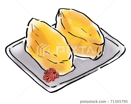 Food illustration Inari sushi - Stock Illustration [71305795] - PIXTA