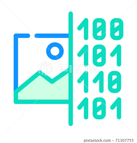 image binary code color icon vector illustration - Stock Illustration ...