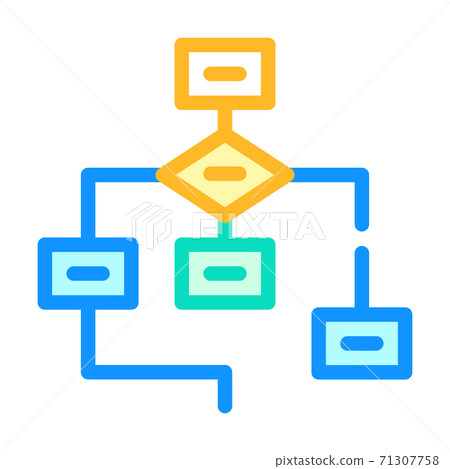 program hierarchy color icon vector isolated... - Stock Illustration ...