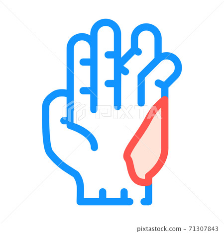 displaced fracture color icon vector isolated... - Stock Illustration ...