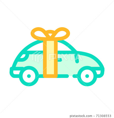 car raffle color icon vector isolated illustration-插圖素材 [71308553 ...