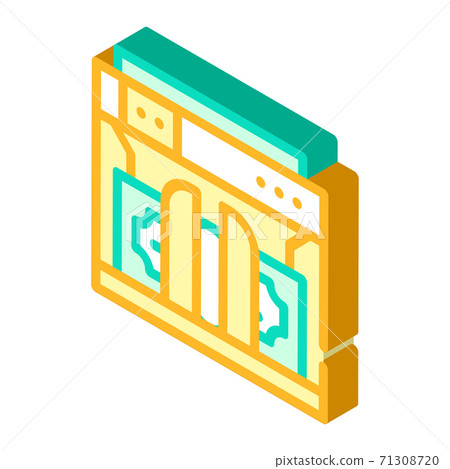 money counting machine isometric icon vector... - Stock Illustration ...