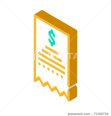 payment receipt isometric icon vector isolated...-插圖素材 [71308739] - PIXTA圖庫