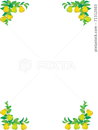 Pear frame frame A4 - Stock Illustration [71312083] - PIXTA