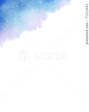 Blue bleeding watercolor background - Stock Illustration [71313441] - PIXTA