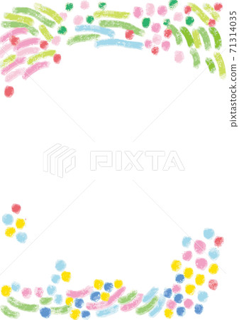 Crayon hand drawn background - Stock Illustration [71314035] - PIXTA