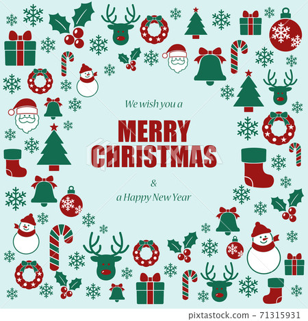 Christmas icon square template - Stock Illustration [71315931] - PIXTA