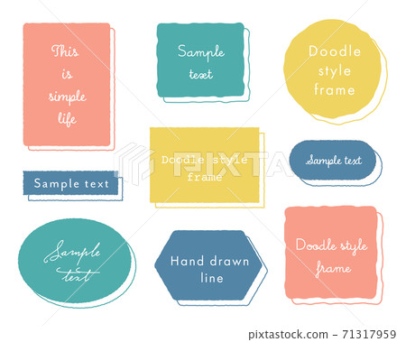 Handwritten frame set / frame / heading / title... - Stock Illustration ...