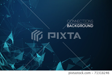 Network connection concept blue vector... - Stock Illustration ...