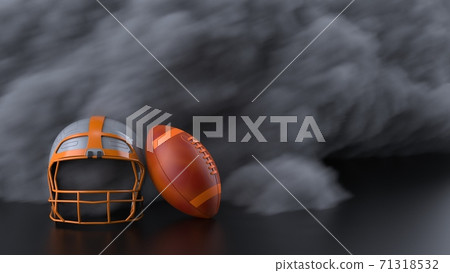 3D illustration of American football - Stock Illustration [71318532 ...