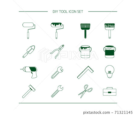 DIY vector illustration set do-it-yourself tools - Stock Illustration ...