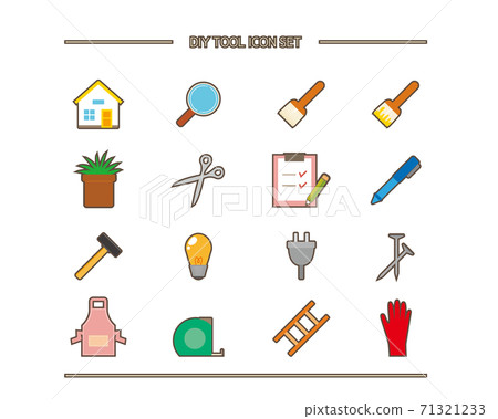 DIY vector illustration set do-it-yourself tools - Stock Illustration ...
