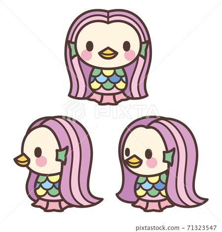Cute Amabie 3-way set - Stock Illustration [71323547] - PIXTA