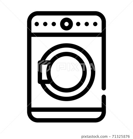 dryer machine line icon vector isolated... - Stock Illustration ...