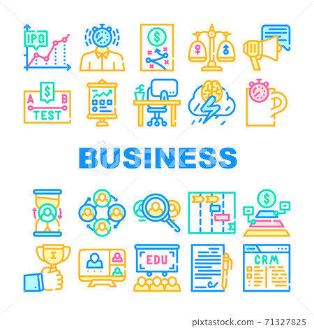 Business Situations Collection Icons Set Vector... - Stock Illustration ...