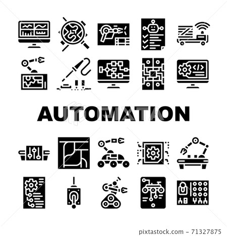 Automation Engineer Collection Icons Set Vector... - Stock Illustration ...