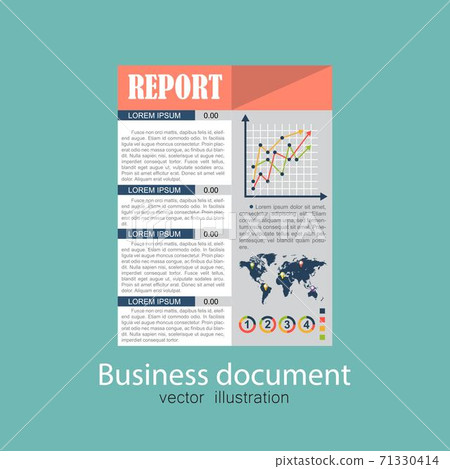 Business documents. Vector illustration in flat... - Stock Illustration ...