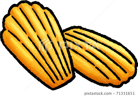 [Food illustration material] Madeleine... - Stock Illustration ...