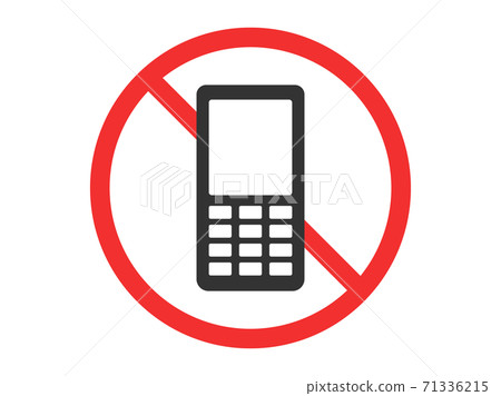 Mobile phone ban icon illustration - Stock Illustration [71336215] - PIXTA
