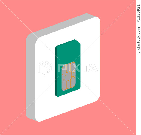 Sim card Simple vector icon. Illustration... - Stock Illustration ...