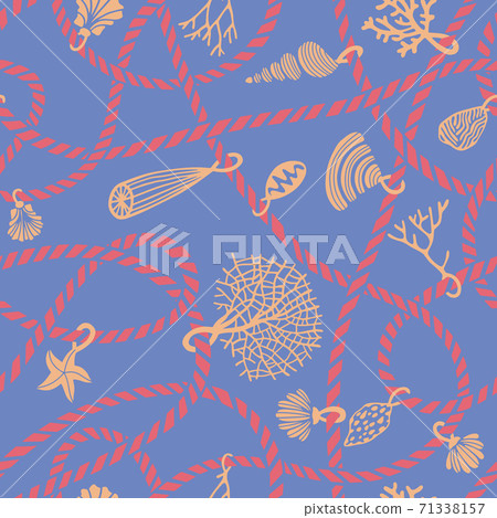 Marine seamless pattern with rope - Stock Illustration [71338157] - PIXTA