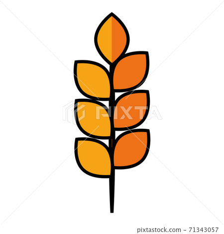 Isolated wheat icon - Stock Illustration [71343057] - PIXTA