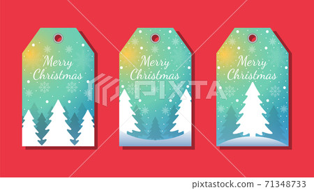 Christmas tags set greetings elements on...-插圖素材 [71348733] - PIXTA圖庫