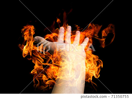 Flames burning from your hands - Stock Illustration [71350755] - PIXTA
