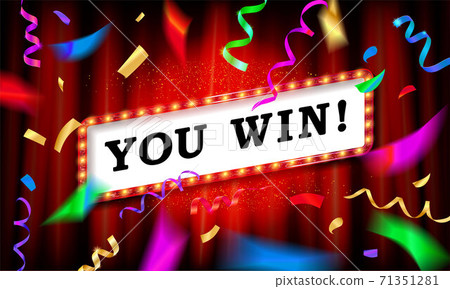 You Win text over color - Stock Illustration [71351281] - PIXTA