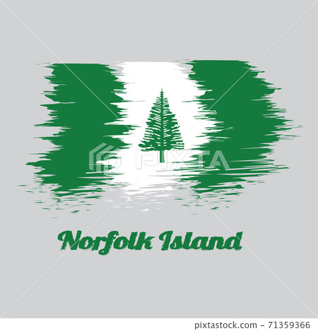 Brush style color flag of Norfolk, with text... - Stock Illustration ...
