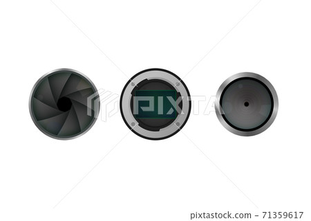 Image sensor, shutter and lens. - Stock Illustration [71359617] - PIXTA