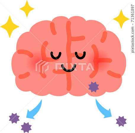 Brain character that excretes toxins - Stock Illustration [71361897 ...