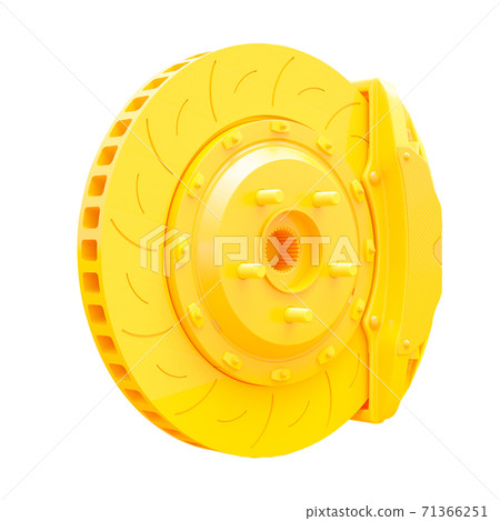 Yellow Brake Disc for car. - Stock Illustration [71366251] - PIXTA