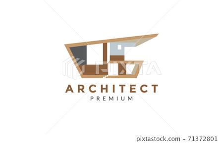 home house modern architecture futuristic... - Stock Illustration ...