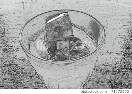 "Cold" colored pencil drawing style with a... - Stock Illustration ...