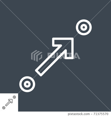 Route planner line icon - Stock Illustration [71375570] - PIXTA