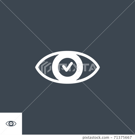 Normal Vision related vector glyph icon. - Stock Illustration [71375667 ...