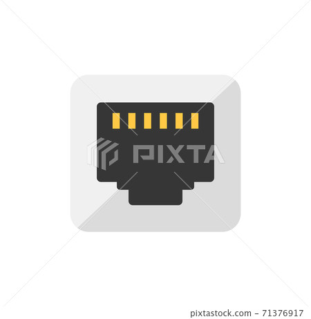 Run cable, LAN cable, connector, internet color... - Stock Illustration ...