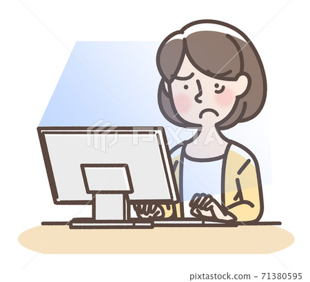 Strong light of personal computer blue light - Stock Illustration ...