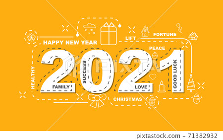 Design Concept Of Word 2021 Website Banner - Stock Illustration ...