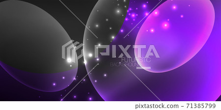 Neon ellipses abstract backgrounds. Shiny... - Stock Illustration ...